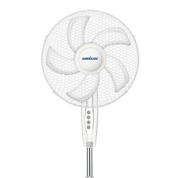 Ventilador De Pedestal 5 Aspas 16 Pulgadas Blanco American Sondemesa